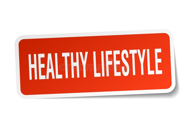 Healthy lifestyle sticker stock vector. Illustration of sign - 97900969