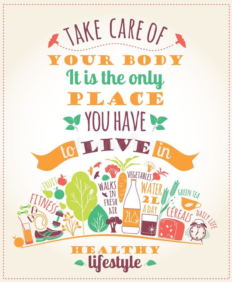 Guide To Healthy Lifestyle Infographics Stock Vector - Illustration of ...