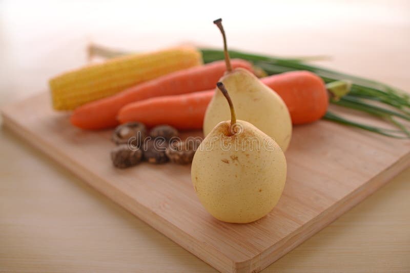 Healthy Living with Fruits and Vegetables Stock Image - Image of ...