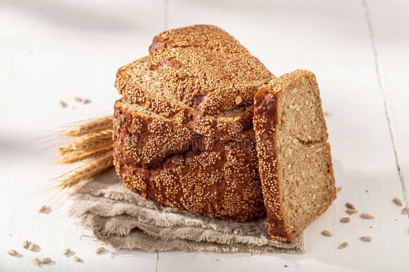 Healthy Loaf of Rye Bread Perfect for a Balanced Breakfast Stock Image ...