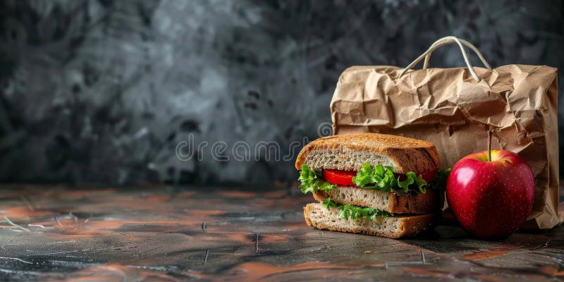 Healthy Lunch Idea with a Sandwich Stacked with Fresh Vegetables and ...