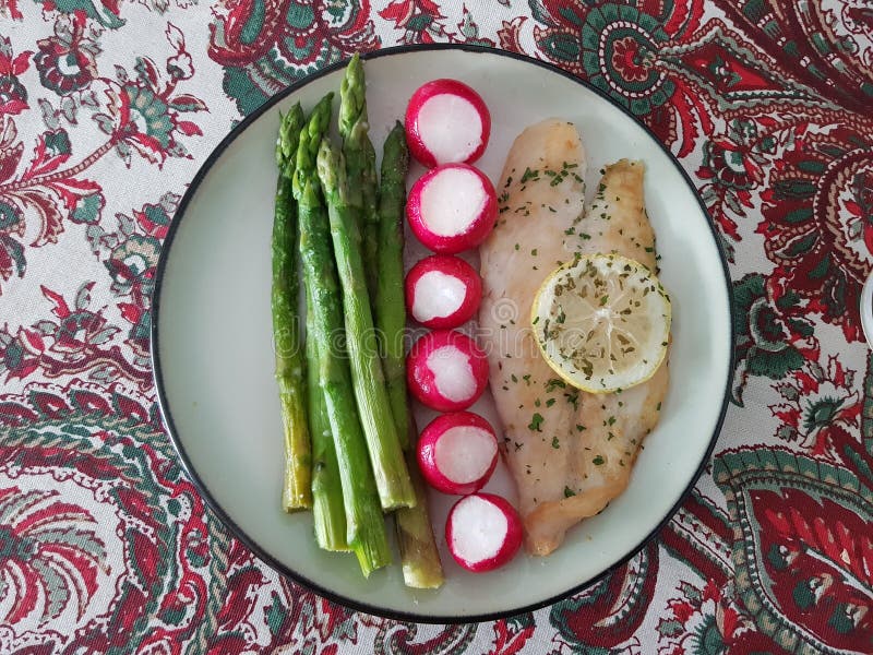 Healthy lunch on plate stock image. Image of calories - 222183465