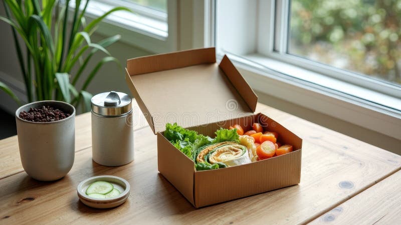 Healthy Lunchbox Wraps Vegetables Window Stock Photos - Free & Royalty ...