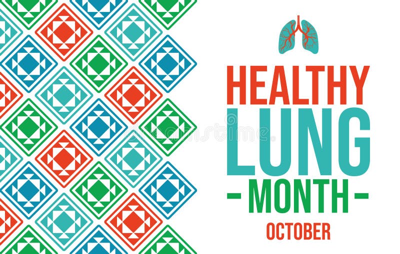 Healthy Lung Month Banner for October, Promoting Lung Health Awareness ...