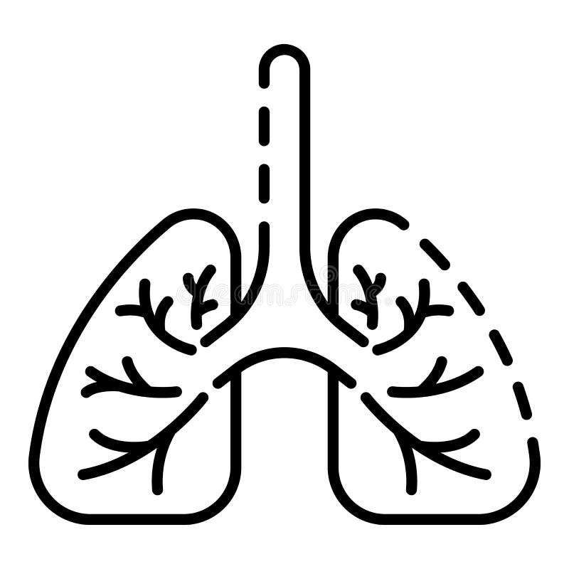 Lungs icon, outline style stock vector. Illustration of breathe - 136619875 Lungs icon, outline style stock vector. Illustration of breathe - 136619875