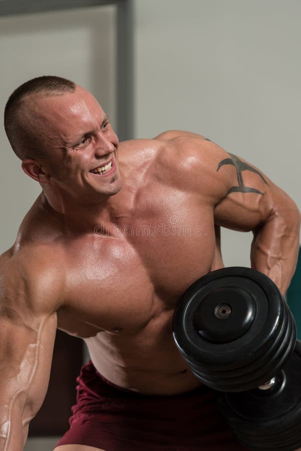 Healthy Man Doing Heavy Weight Exercise for Back Stock Photo - Image of ...