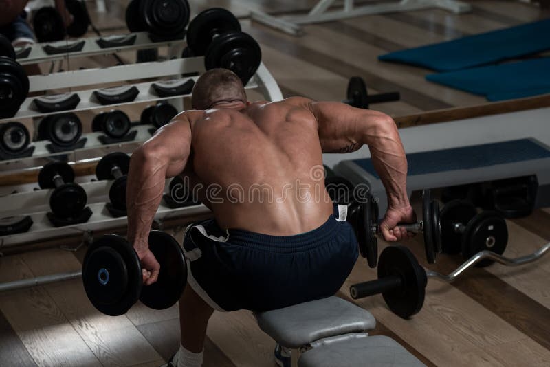 Healthy Man Doing Heavy Weight Exercise for Back Stock Photo - Image of ...