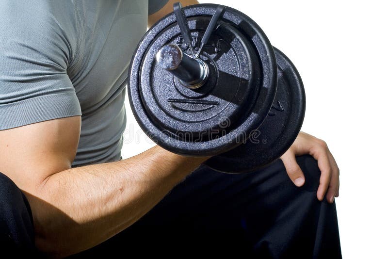 Healthy Man Hard Workout in Gym Stock Image - Image of active, healthy ...