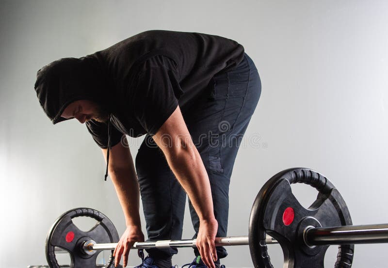 Healthy Man Hard Workout in Gym Stock Photo - Image of sport, metal ...