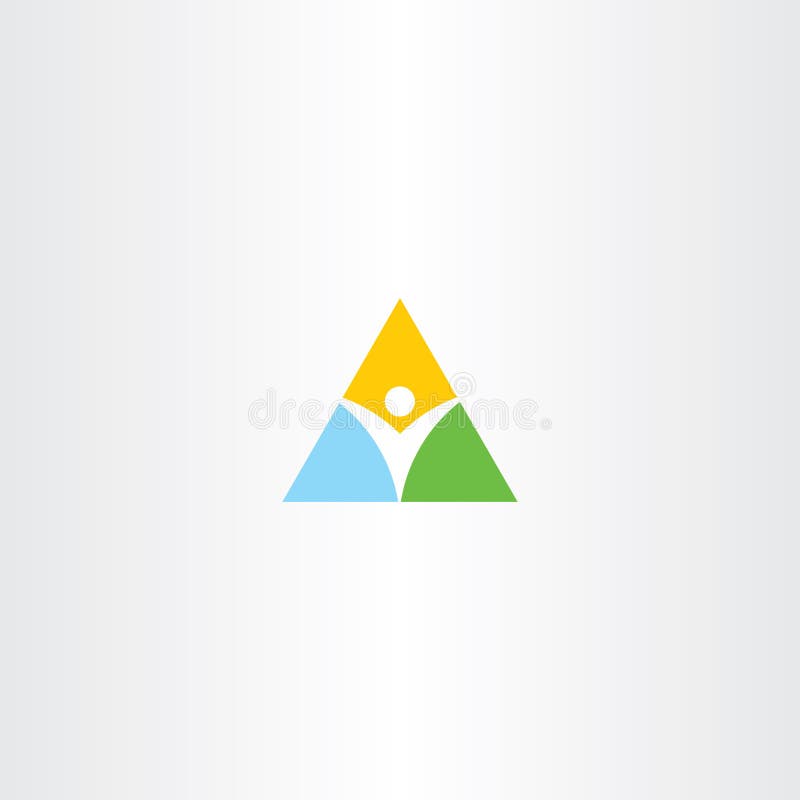 Healthy Man Triangle Logo Sign Vector Icon Stock Vector - Illustration ...