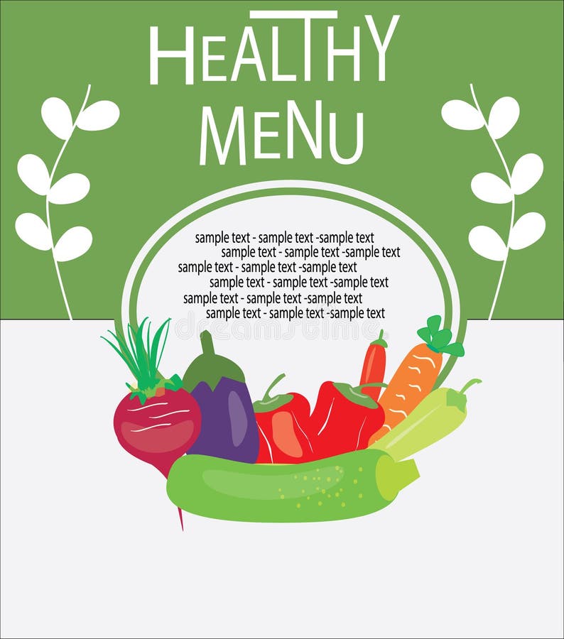 Healthy menu stock vector. Illustration of diet, broccoli - 29779383