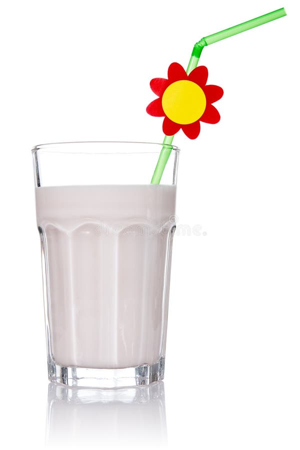 Healthy Milkshake with Straw Stock Image - Image of beverage, straw ...