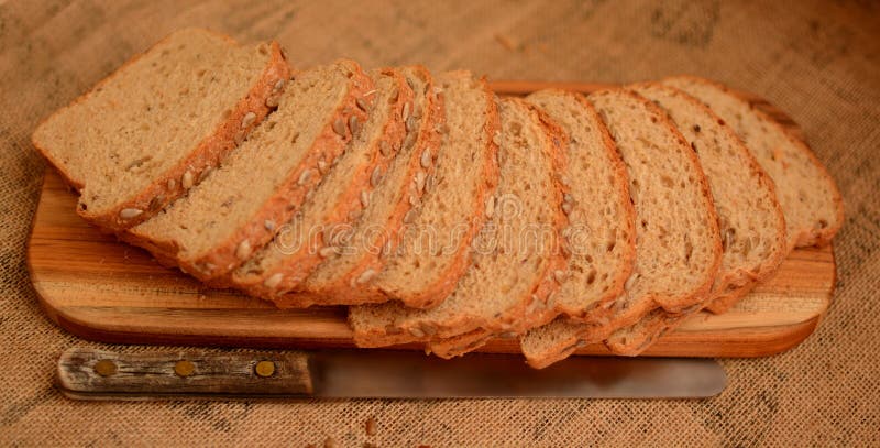 Healthy multigrain bread. stock image. Image of eating - 48240159