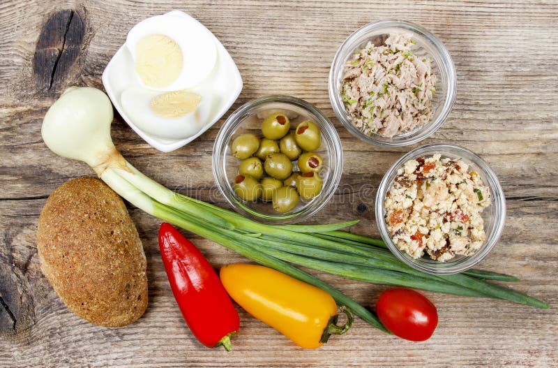 Healthy Natural Breakfast on Wooden Table Stock Photo - Image of ...