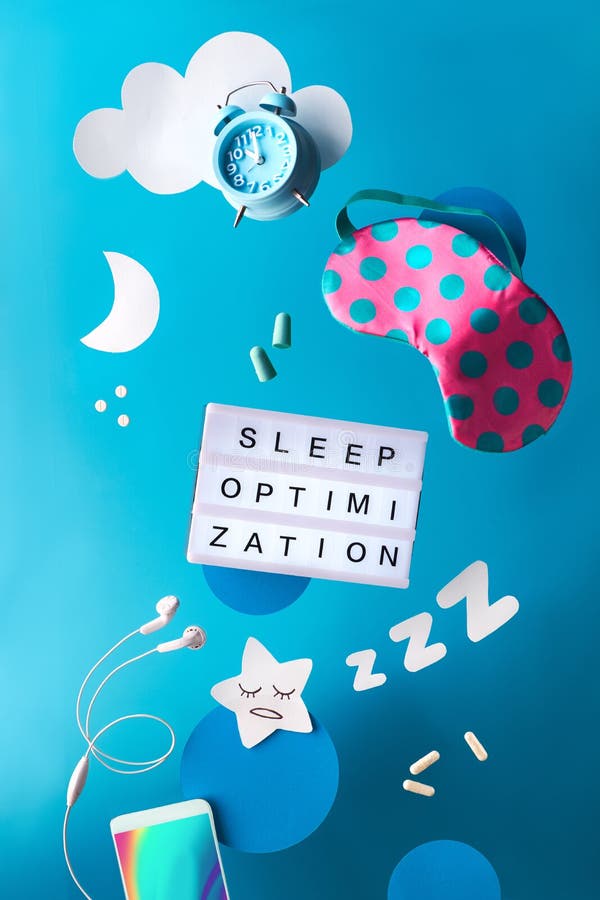 Healthy Night Sleep Creative Concept with Sleep Log or Diary Notebook ...