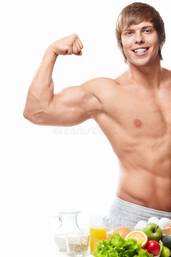 Healthy man stock photo. Image of muscle, bicep, lifestyles - 12368748