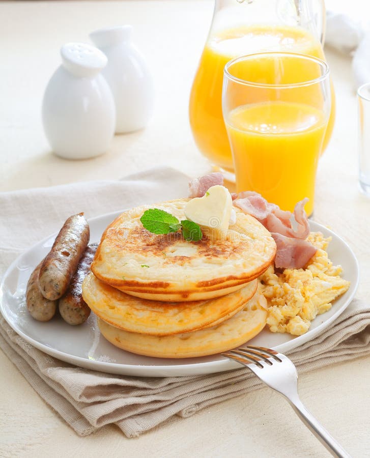Healthy Nutritious Breakfast Stock Photo - Image of butter, blini: 28540746