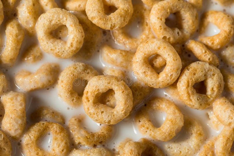 Healthy Oat Breakfast Cereal Rings Stock Image - Image of background ...