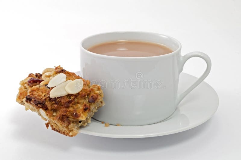 Healthy Oat Cake with a Cup of Tea Stock Photo - Image of cook, yummy ...