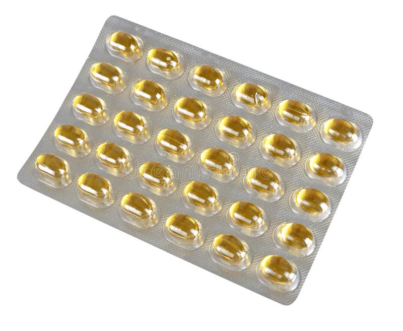 Healthy Omega Oil Capsules, Isolated Stock Photo - Image of capsules ...