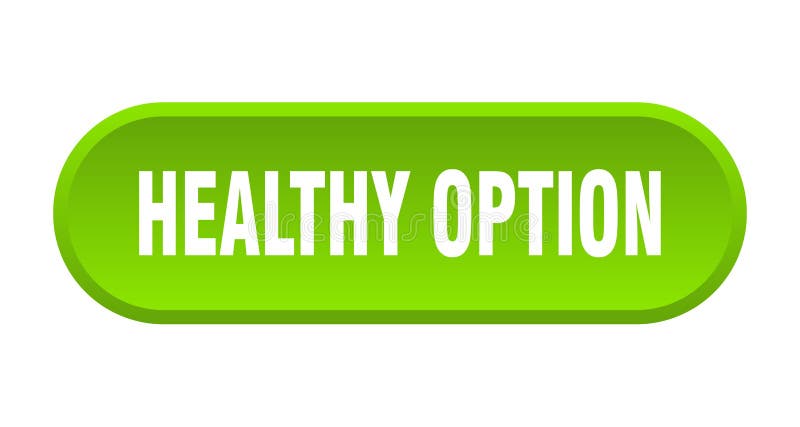 Healthy option button stock vector. Illustration of green - 196833442