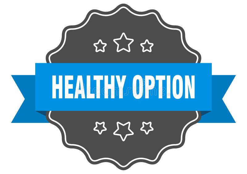 Healthy option label stock vector. Illustration of circle - 194926312