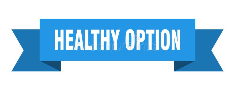 Healthy option ribbon. stock vector. Illustration of seal - 191263938