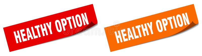 Healthy Option Sticker. Healthy Option Sign Set Stock Vector ...