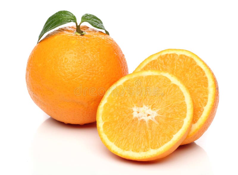 Healthy Orange Isolated Over White Stock Photo - Image of fruit ...