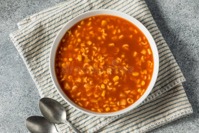Healthy Organic Alphabet Tomato Soup Stock Photo - Image of tomato ...