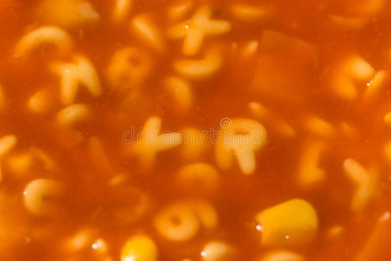 Healthy Organic Alphabet Tomato Soup Stock Photo - Image of dinner ...