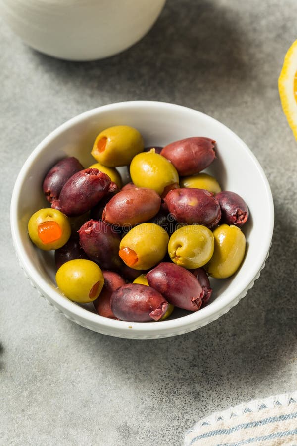 Healthy Organic Assorted Olives Stock Photo - Image of fruit, italy ...