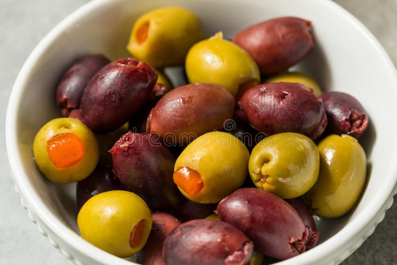 Healthy Organic Assorted Olives Stock Image - Image of virgin, olive ...