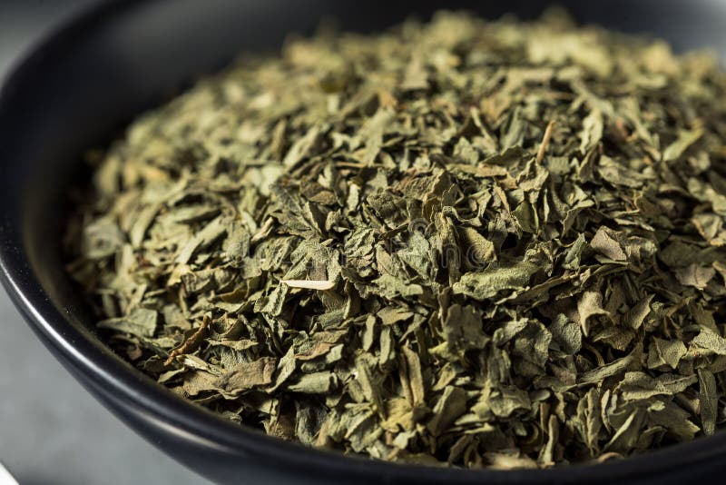 Healthy Organic Dried Basil Spice Stock Image - Image of healthy ...