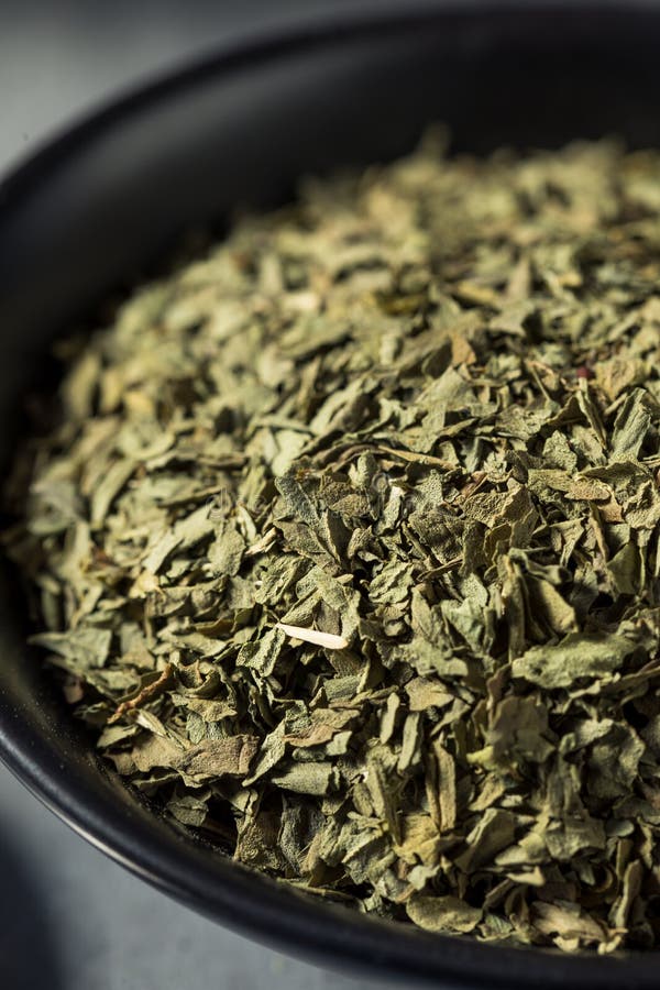 Healthy Organic Dried Basil Spice Stock Photo - Image of ground, herbs ...