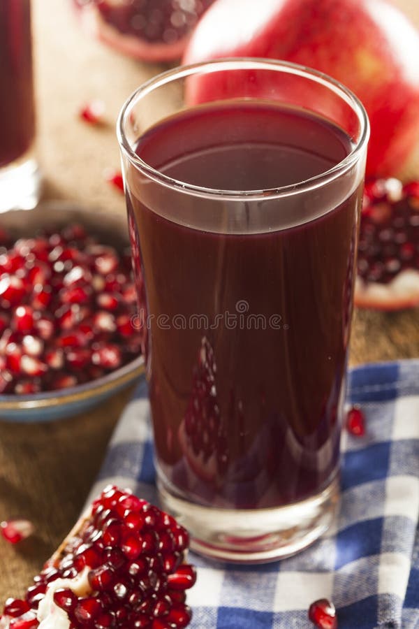 Healthy Organic Pomegranate Juice Stock Image - Image of ripe ...
