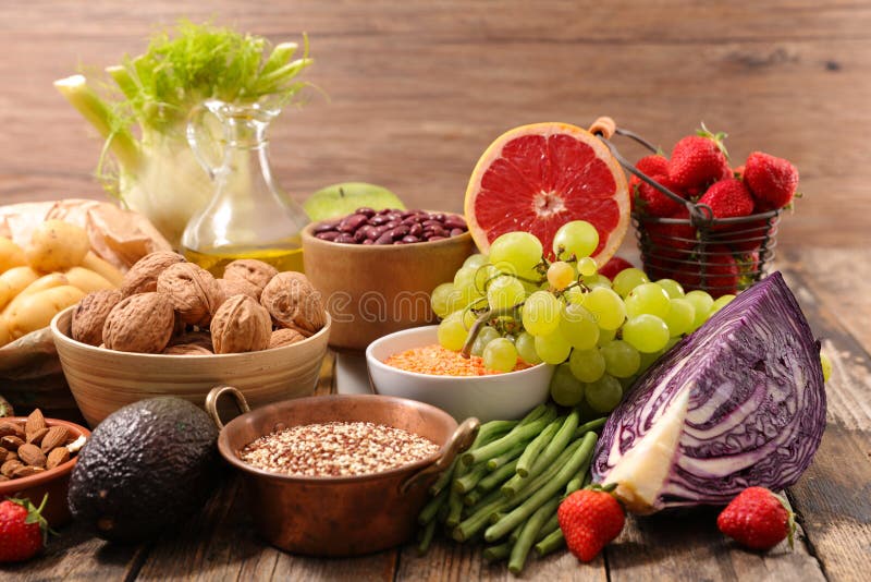 Healthy organic products stock photo. Image of assortment - 112568870