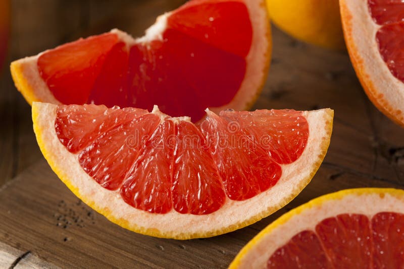 Healthy Organic Red Ruby Grapefruit Stock Photo - Image of sweet ...