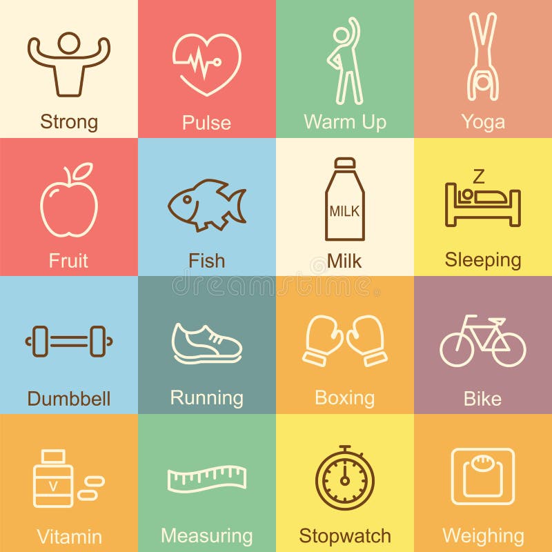 Healthy outline design stock vector. Illustration of elements - 65967914