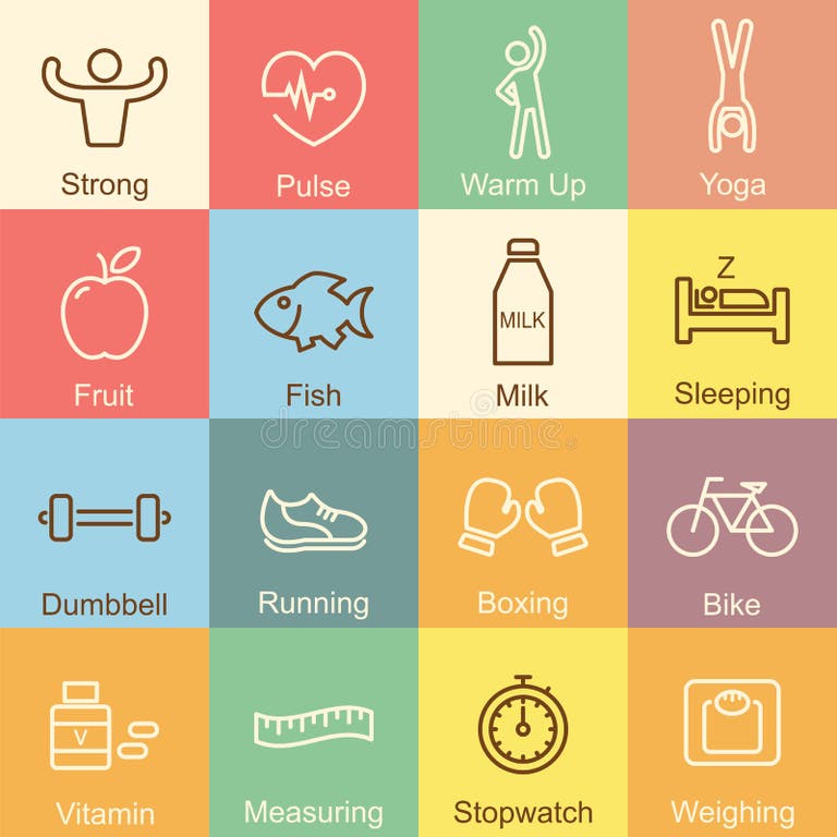 Healthy outline design stock vector. Illustration of elements - 65967914