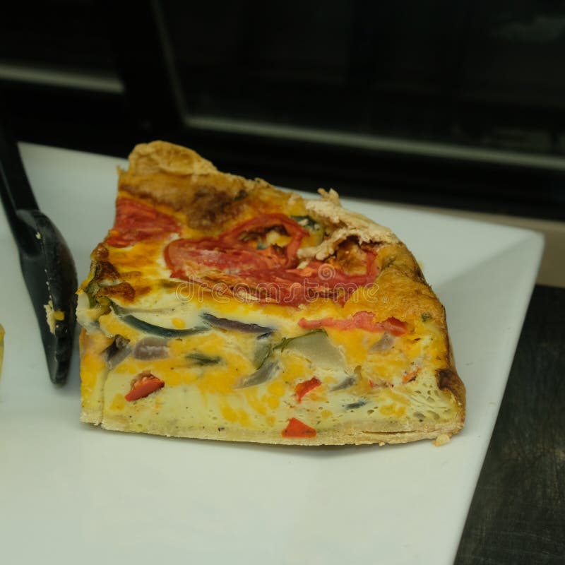 Healthy Pie Vegetable Quiche Stock Image - Image of sliced, filled ...