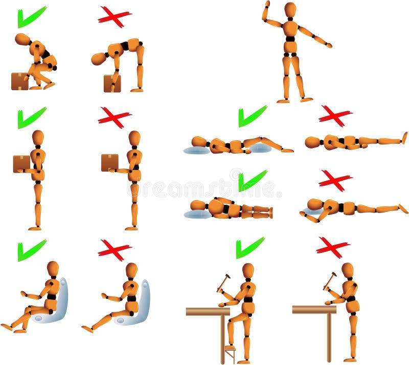 Healthy posture stock vector. Illustration of pilates - 10343624