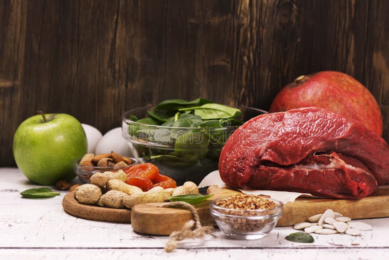 Healthy Product Rich of Iron Stock Image - Image of ingredient, meat ...
