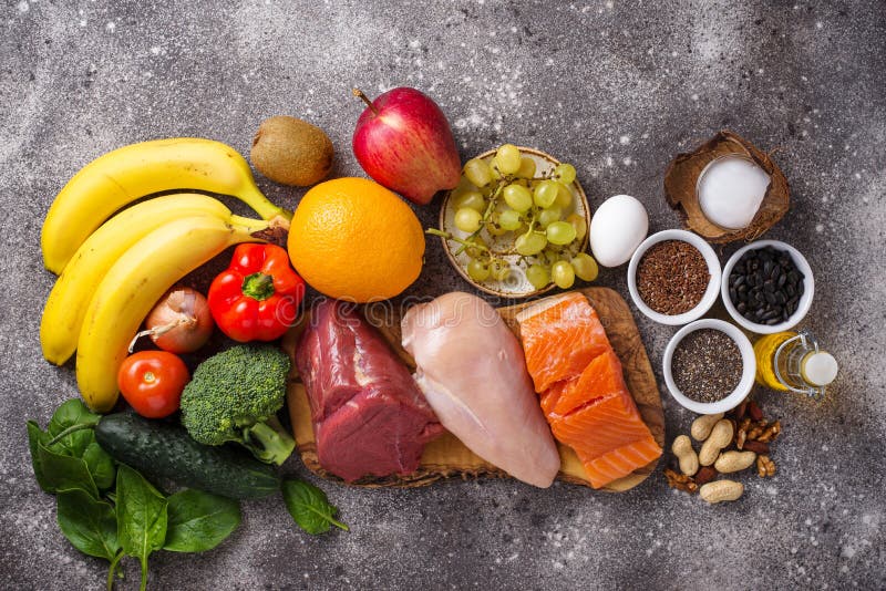 Healthy Products for Whole 30 Diet Stock Photo - Image of apple, meal ...