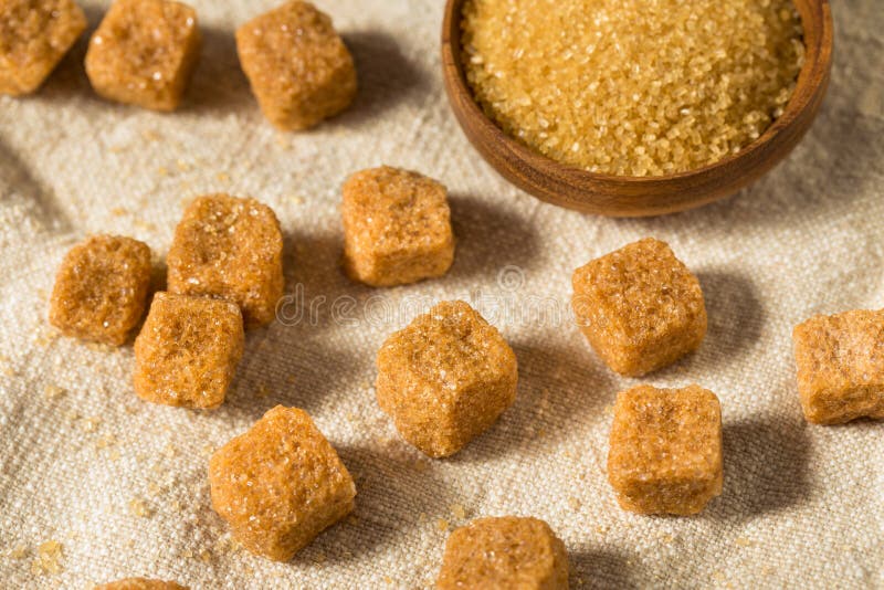 Healthy Raw Brown Sugar Cubes Stock Image - Image of organic, unhealthy ...