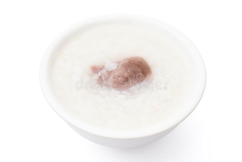 Healthy Rice Porridge with Pork with Clipping Path Stock Image - Image ...