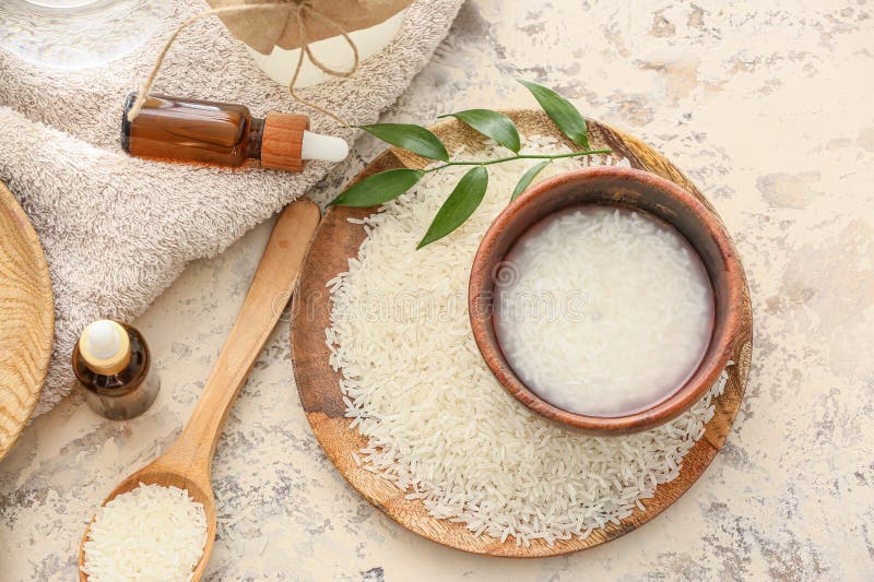 Healthy Rice Water on Light Background Stock Image - Image of mask ...