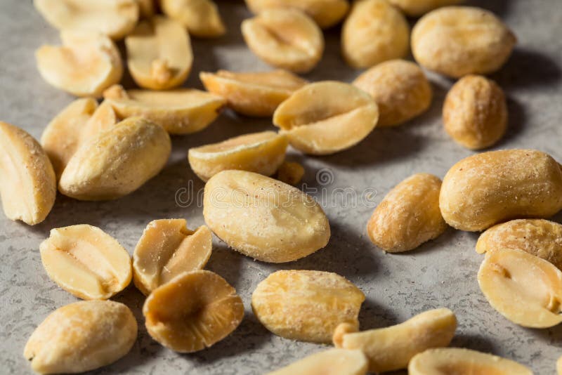 Healthy Roasted Salted Shelled Peanuts Stock Photo - Image of hulled ...