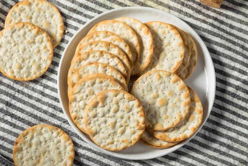 Healthy Round Table Water Crackers Stock Image - Image of organic ...