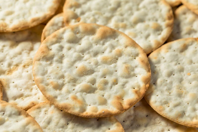 Healthy Round Table Water Crackers Stock Image - Image of baked ...
